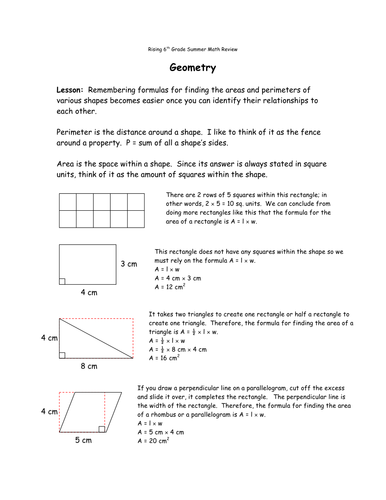 Summer Math Packet: Rising 6th Grade | Teaching Resources