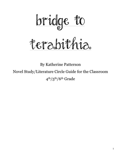 Bridge to Terabithia Novel Study Guide | Teaching Resources