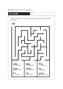 Making words with ss, ff, gg ll (17 pages) by GMMD - UK Teaching ...