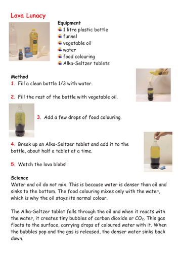 Primary Science Experiments | Teaching Resources