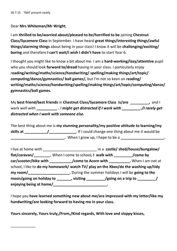 Select a phrase letter to next teacher | Teaching Resources