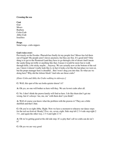 Scripts for 8 funny Christian dramas about the life of Moses | Teaching ...