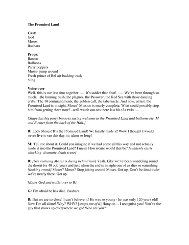 Scripts for 8 funny Christian dramas about the life of Moses | Teaching ...