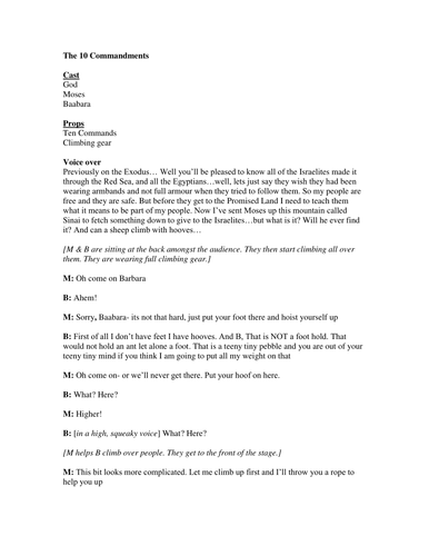 Scripts for 8 funny Christian dramas about the life of Moses | Teaching ...