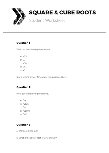 Square & Cube Roots - Complete Lesson | Teaching Resources