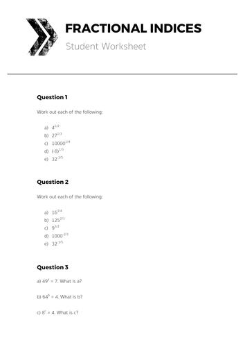 Fractional Indices - Complete Lesson by tomotoole - UK Teaching ...