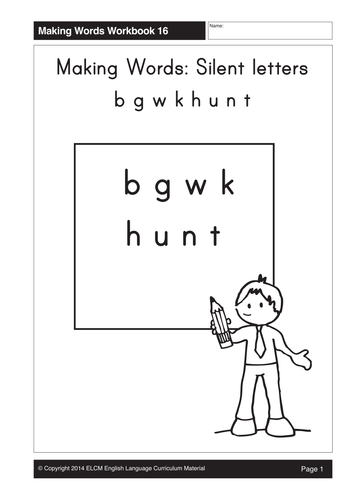 Silent letters: k, h, u, n, t (20 pages) | Teaching Resources