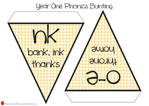 Patterned Phonics Bunting Yr1 & 2 | Teaching Resources