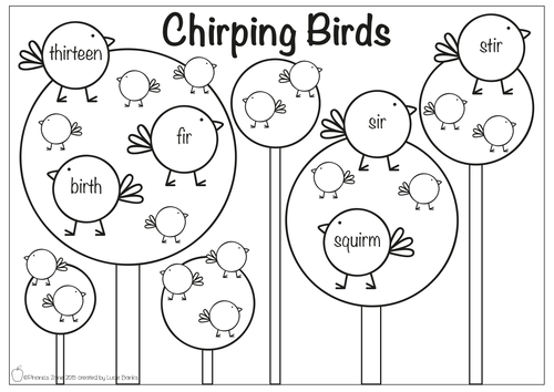 ir Phonics Game 'Chirping Birds' | Teaching Resources