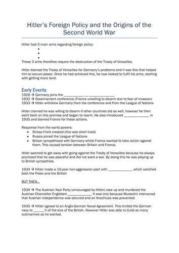 Hitler's Foreign Policy and the Origins of the Second World War ...