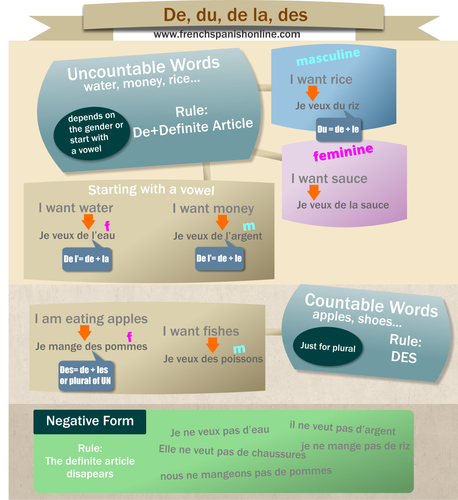 De, du, de la, des and Partitive in French | Teaching Resources