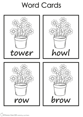 ow Phonics Game 'Flower Power' | Teaching Resources
