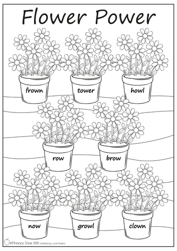ow Phonics Game 'Flower Power' | Teaching Resources