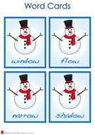 ow Phonics Game 'Throw the Snow' | Teaching Resources