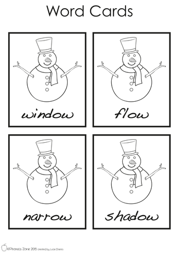 ow Phonics Game 'Throw the Snow' | Teaching Resources