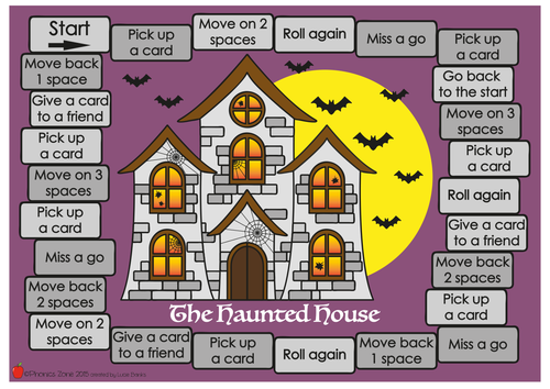 au (or) Phonics Game 'The Haunted House' | Teaching Resources