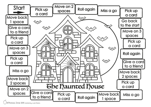 au (or) Phonics Game 'The Haunted House' | Teaching Resources