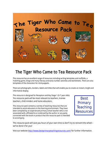The Tiger Who Came to Tea Resource Pack | Teaching Resources