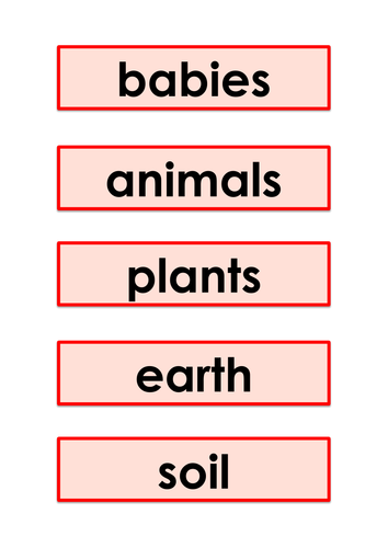 sample of 72 science keyword displays | Teaching Resources