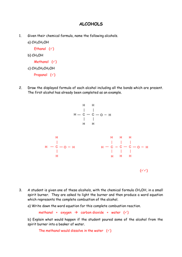 Chemistry: Acids and Alcohols | Teaching Resources