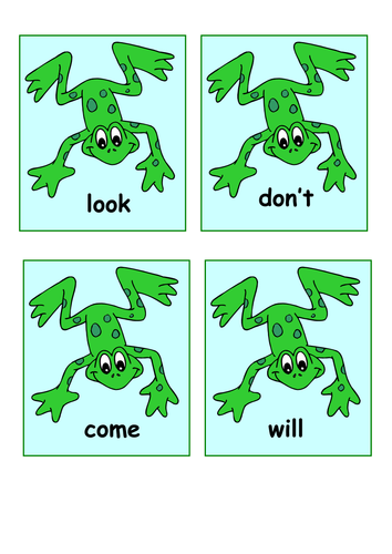 The First 100 High Frequency Words Frog Design | Teaching Resources