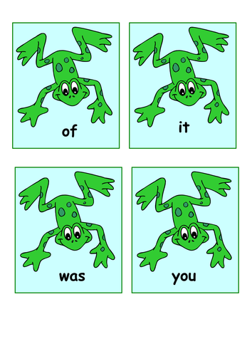 The First 100 High Frequency Words Frog Design | Teaching Resources
