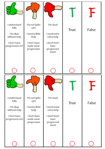 Traffic light cards | Teaching Resources