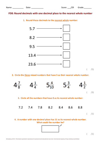 Year 4 Fractions and Decimals Assessments by mrajlong - Teaching ...