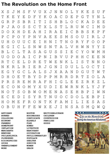 Revolutionary Era 1763-83 (American Revolution) Word Search Pack ...