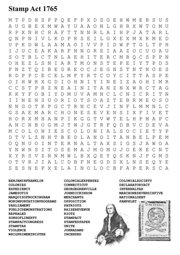 Revolutionary Era 1763-83 (American Revolution) Word Search Pack ...
