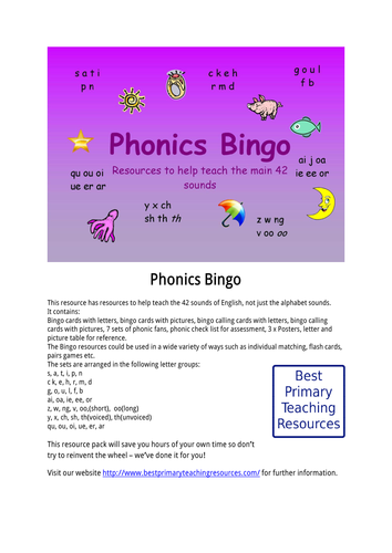 Phonics Bingo | Teaching Resources