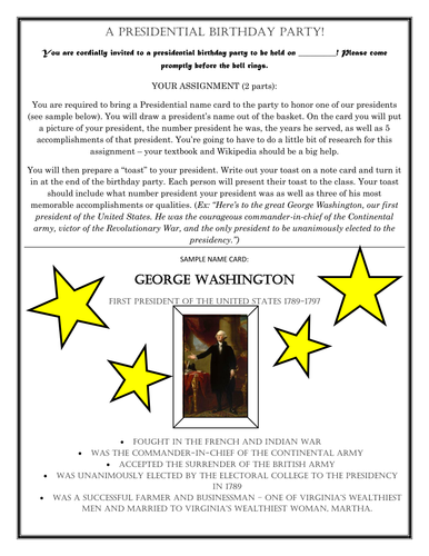 A Presidential Birthday Party: Updated in time for President's Day ...