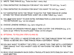 Paragraph-Builder (Spanish) | Teaching Resources