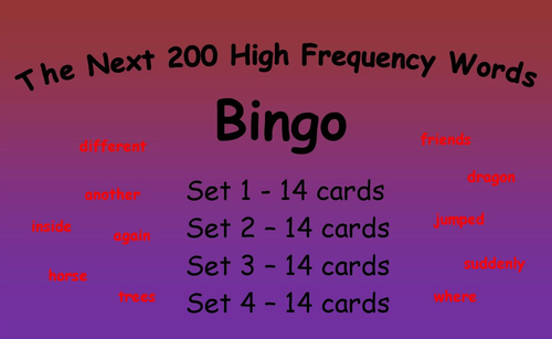 The Next 200 High Frequency Words Bingo | Teaching Resources