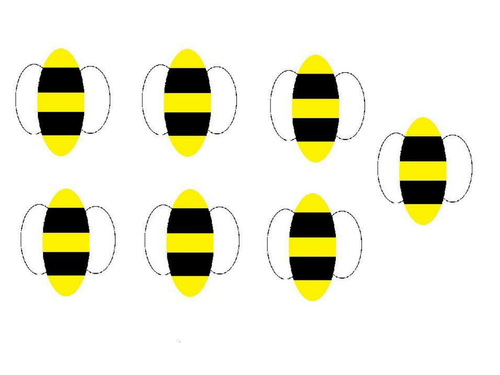 Bee counting and adding cards. Minibeasts. | Teaching Resources
