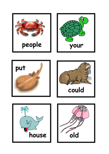 The First 100 High Frequency Words Sea Creatures Design | Teaching ...