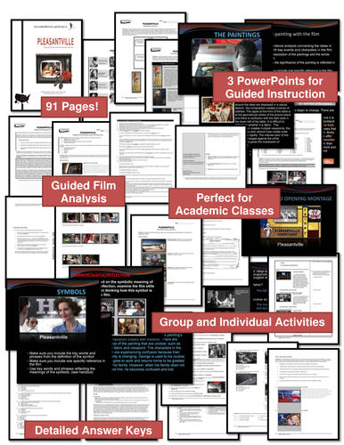 "Pleasantville"COMPLETE UNIT EDITABLE Activities,Tests,Essays,AP Style ...