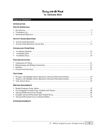 "Diving Into the Wreck" COMPLETE UNIT EDITABLE Activities,Tests,AP ...