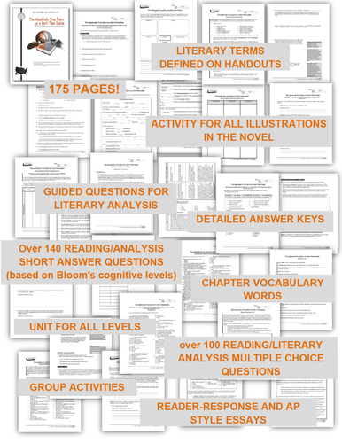 "The Absolutely True Diary of a Part-Time Indian" EDITABLE UNIT AP ...