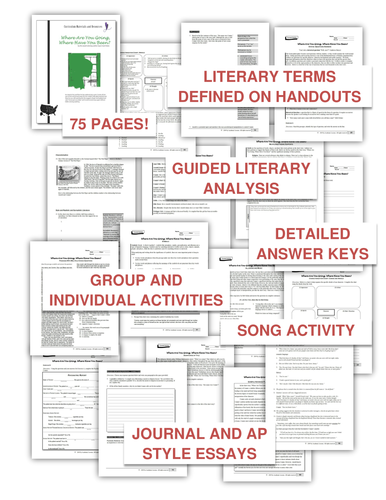 "Where Are You Going,Where Have You Been?"EDITABLE Activities,Tests,AP ...