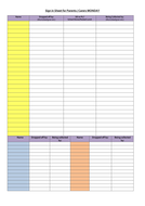 Nursery Register / Sign In Sheet | Teaching Resources