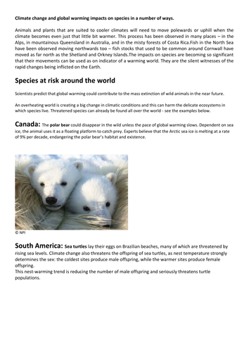 Grade 6-12: Environmental Change & Adaptation (Plants & Ecosystems 7.6 ...