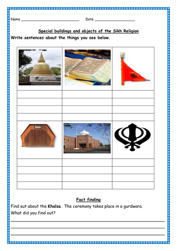 Sikhism The Five K's of the Sikh Religion PowerPoint Lesson Plan Worksheets | Teaching Resources