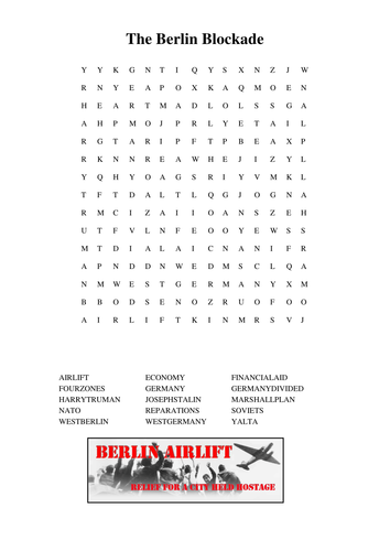 Cold War Word Search Pack | Teaching Resources