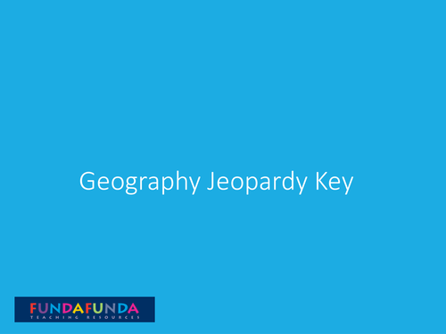 Geo Jeopardy | Teaching Resources