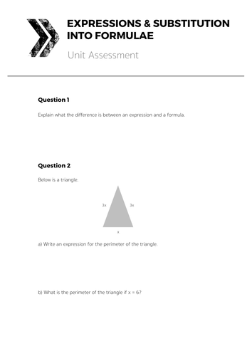 Expressions And Substitution Into Formulae Complete Unit Of Work