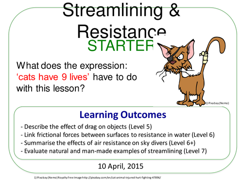 Grade 6-12: Streamlining & Air Resistance (Forces & Motion 7.3 ...