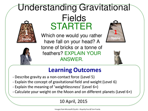 Grade 6-12: Understanding Gravitational Fields (Forces & Motion 7.3 ...