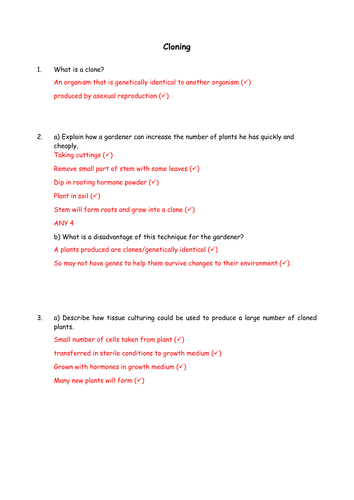 Biology: Cloning | Teaching Resources
