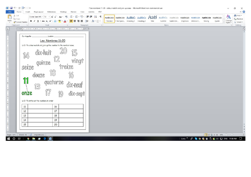 FRENCH - Numbers - Les Nombres - Activity Booklet - Worksheets ...